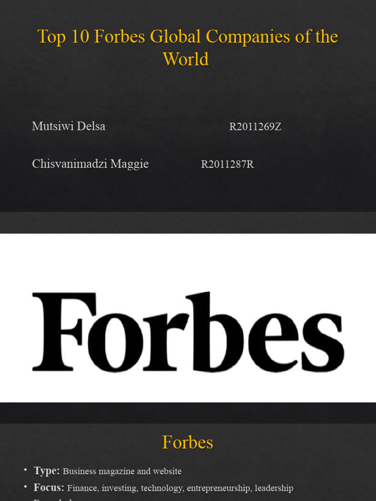 Presentation Forbes Top 10 Companies | PDF | Brand | Innovation