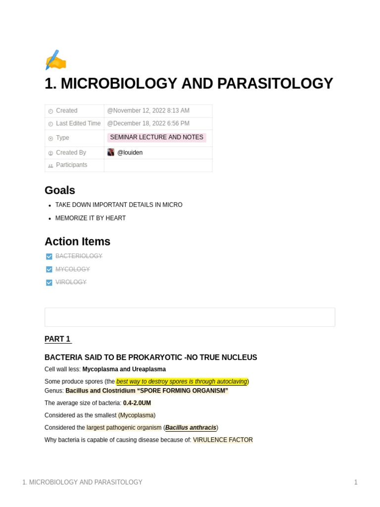 1. Microbiology and Parasitology | PDF | Gram Positive Bacteria | Bacteria