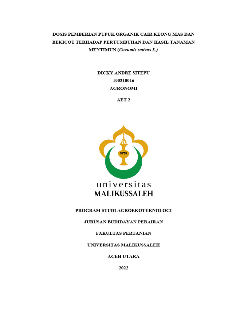 Dicky Andre Sitepu - 190310016 - Proposal Lengkap | PDF | Teknologi & Rekayasa