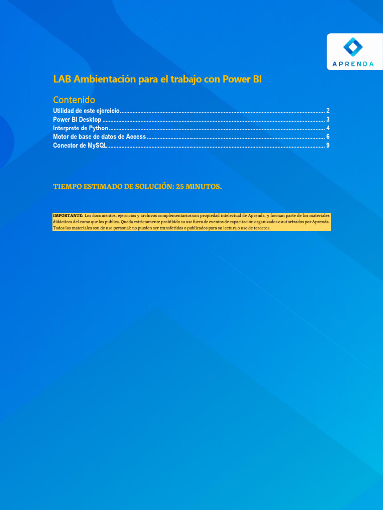 LAB Ambientación para El Trabajo Con Power BI v3 | PDF | Mi sql ...