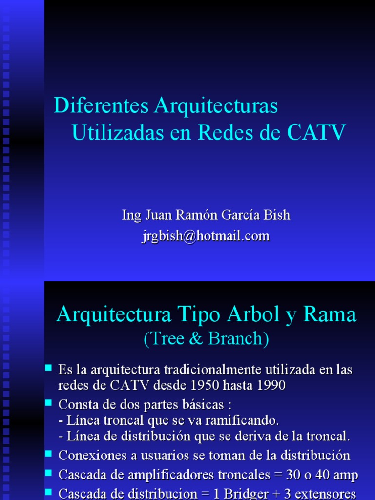 Arquitecturas de Redes de CATV | PDF | Multiplexación por División de ...
