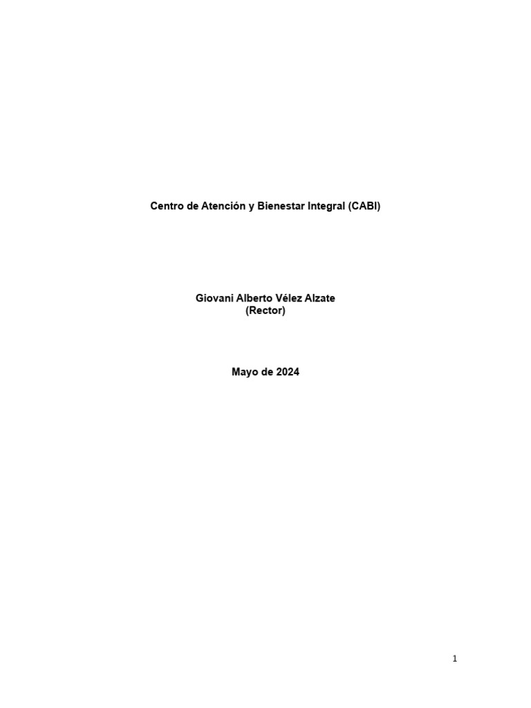 PEI CABI Copacabana Técnica Atención Integral NNAJ 2024 | PDF ...