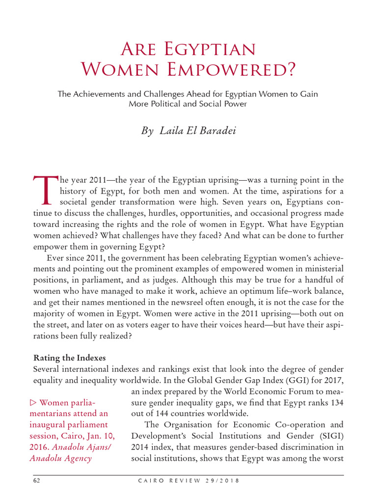 Empowering Egyptian Women | PDF | Egypt | Gender Inequality