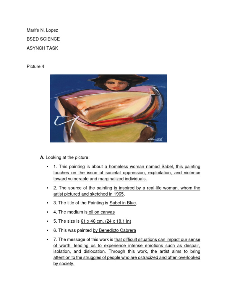 E012, Lopez-Sabel in Blue | PDF | Paintings