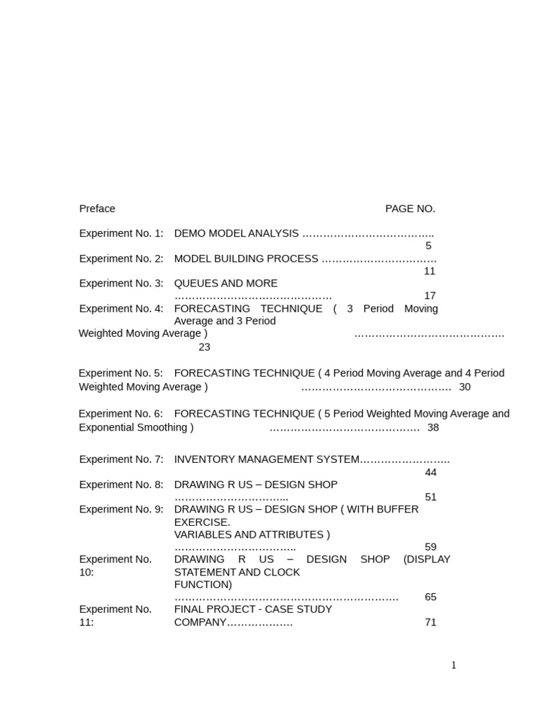 Lab Manual | PDF | Forecasting | Simulation