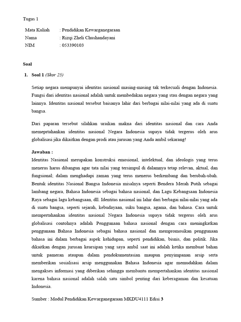 Tugas 2 Pendidikan Kewarganegaraan | PDF | Politik