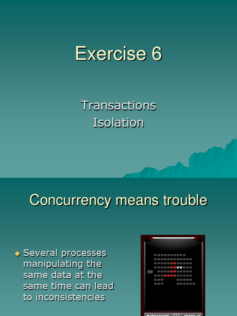 Exercise 5 Download Free Pdf Database Transaction Distributed Computing 