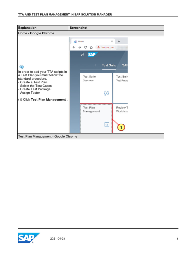 3 - Tta and Test Plan Management in Sap Solution Manager | PDF ...