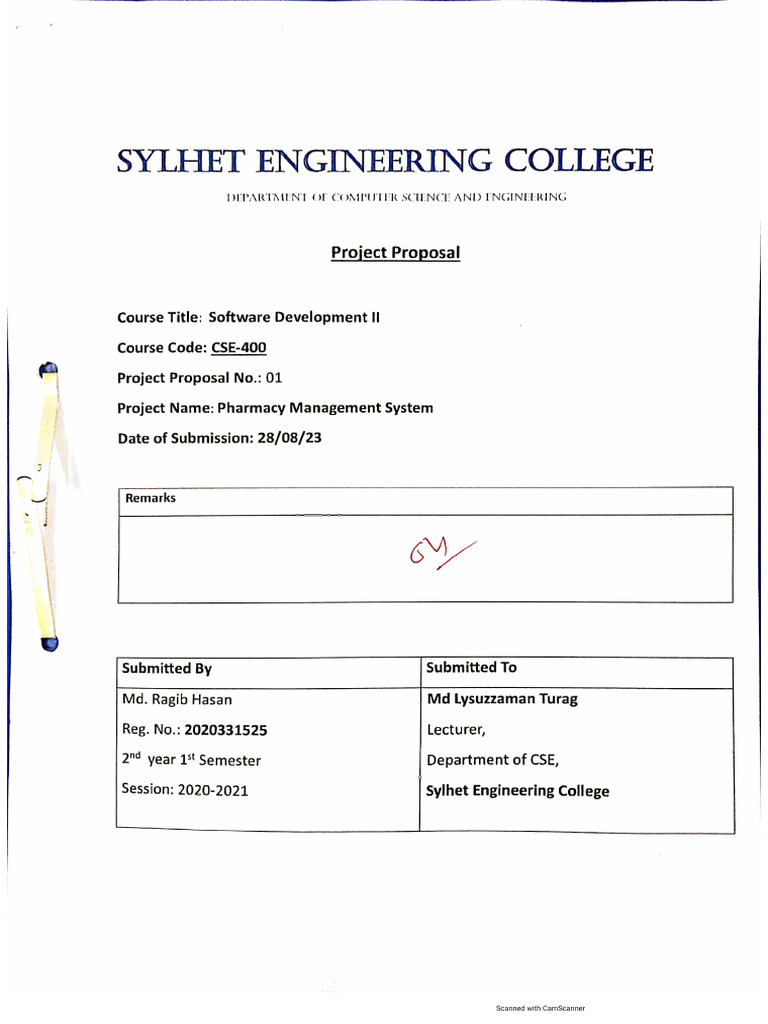 Ragib Hasan (2nd Year 2nd Semester Project Proposal) | PDF