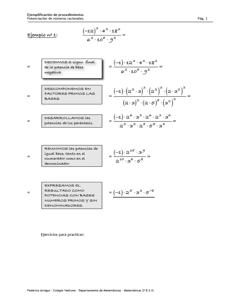 Potencias de Fracciones Resueltos | Descargar gratis PDF ...