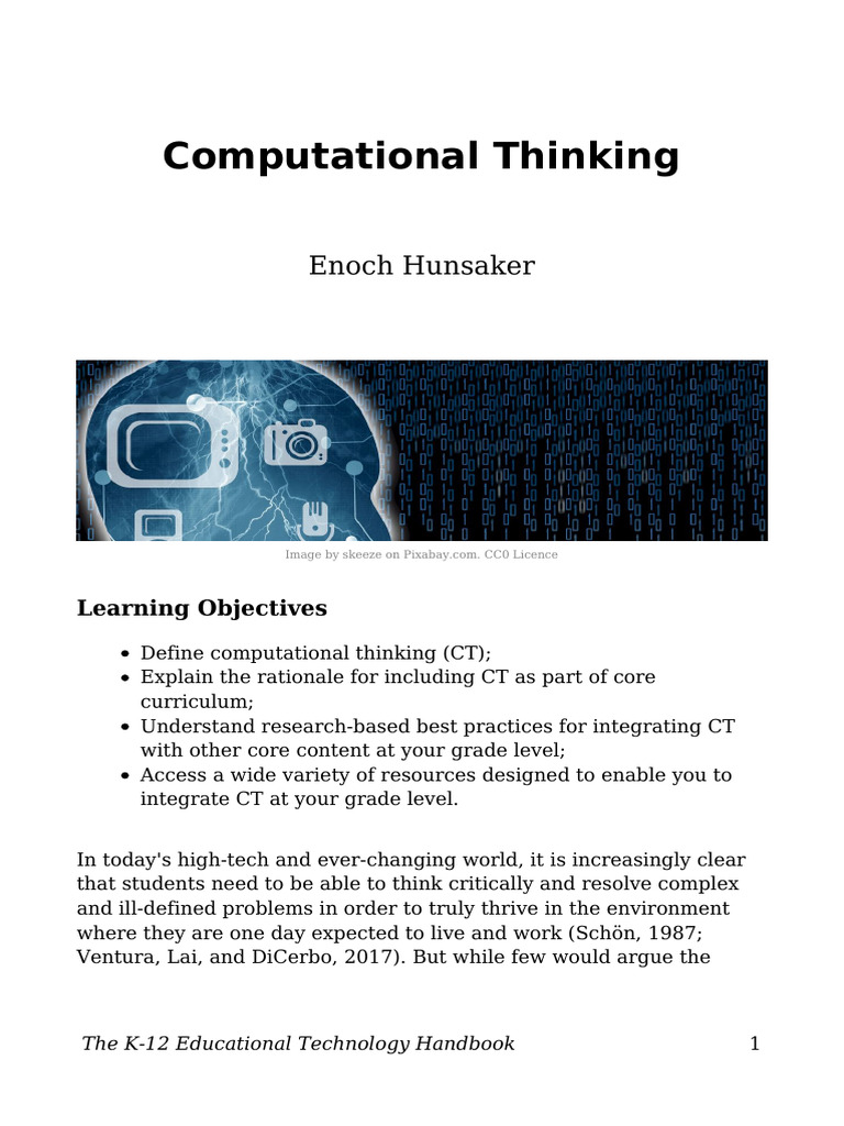 Computational Thinking | PDF | Educational Technology | Thought Computational Thinking | PDF | Educational Technology | Thought
