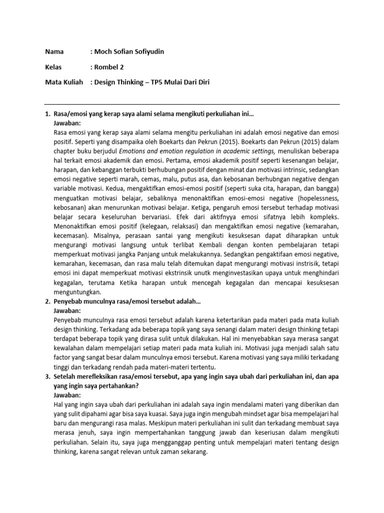 TP 5 Mulai Dari Diri Moch Sofian Sofiyudin | PDF