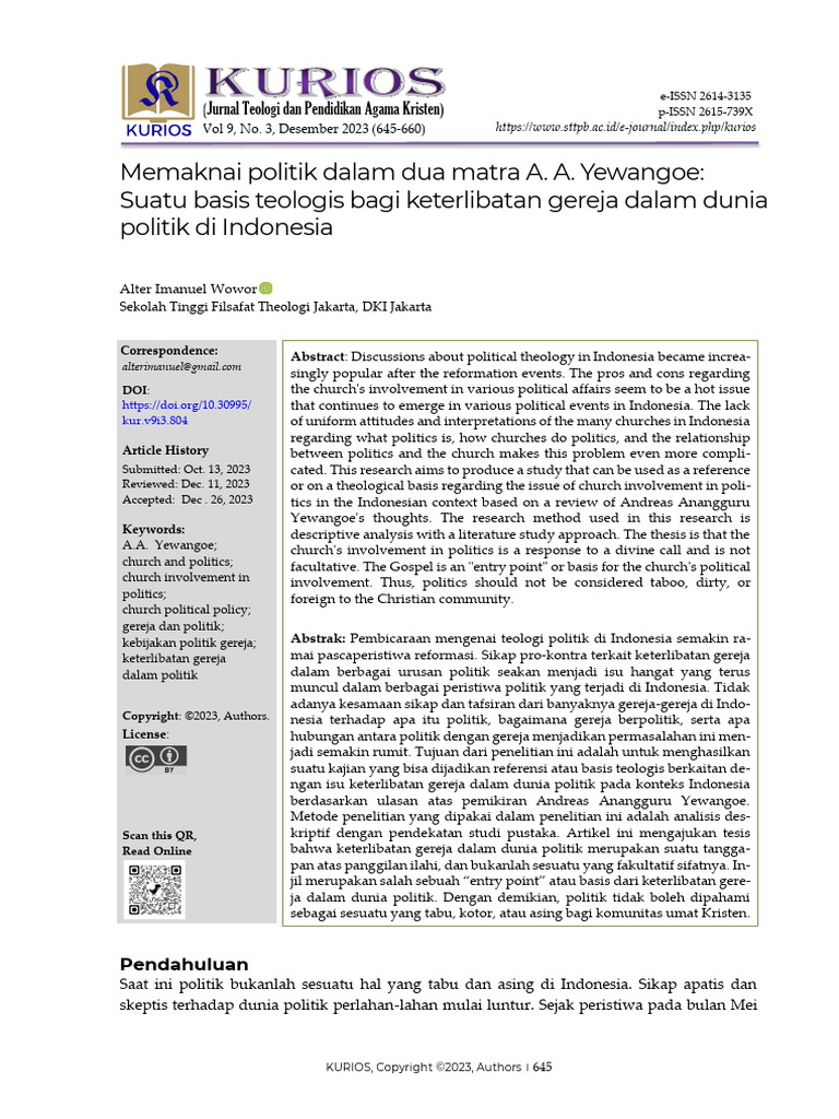 Laporan Baca 5 - Memaknai Teologi dalam dua matra | PDF