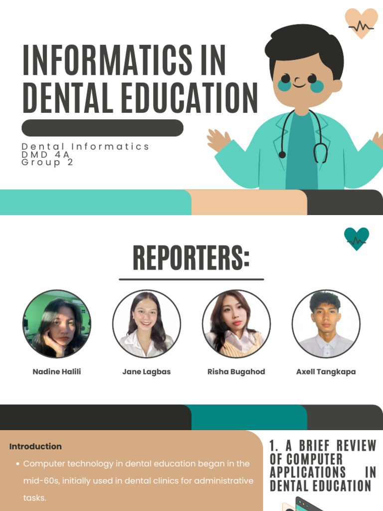 DMD 4a Group 2 - Informatics in Dental Education | PDF | Dentistry ...