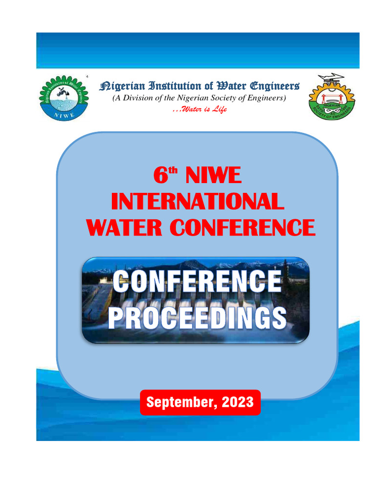 6th NIWE IWC Proceedings 2023 | PDF | Wash | Sanitation