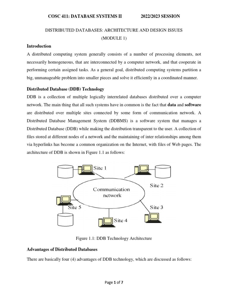 Cosc411 M1 2023 1 | PDF | Databases | Replication (Computing)