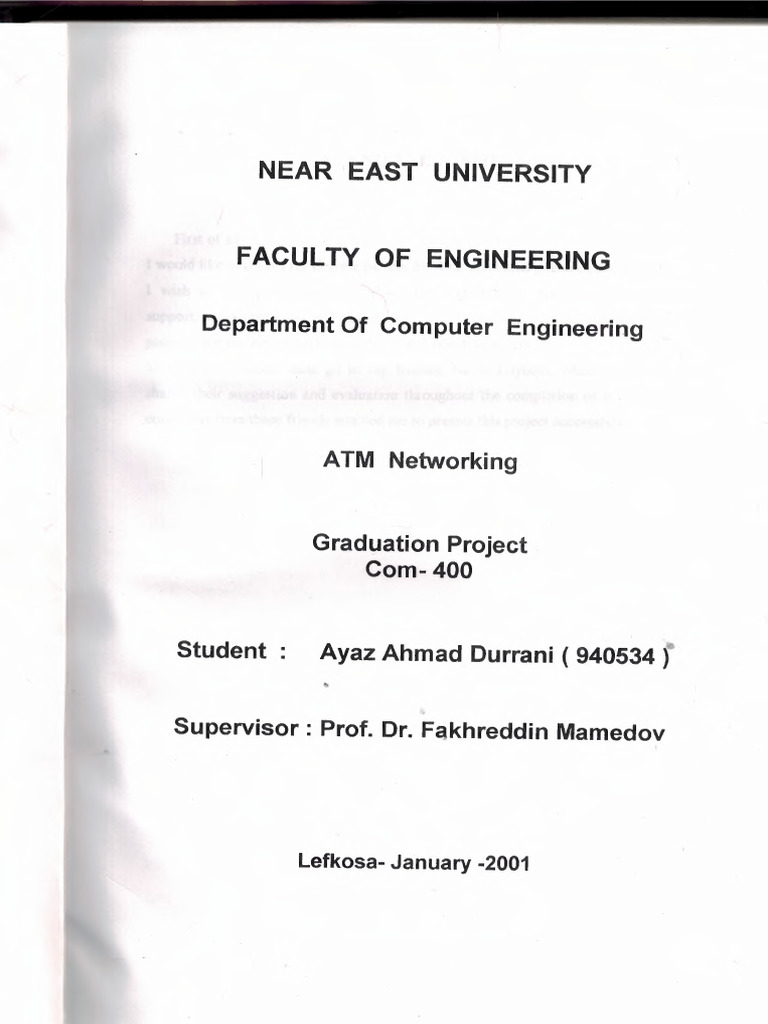 Near, East University: Department of Computer Engineering | PDF ...