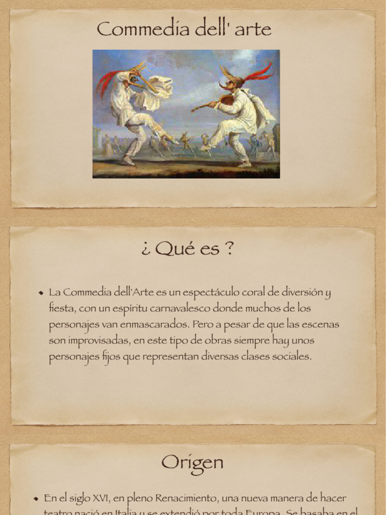 Presentación 8-1 | PDF | Commedia Dell'arte
