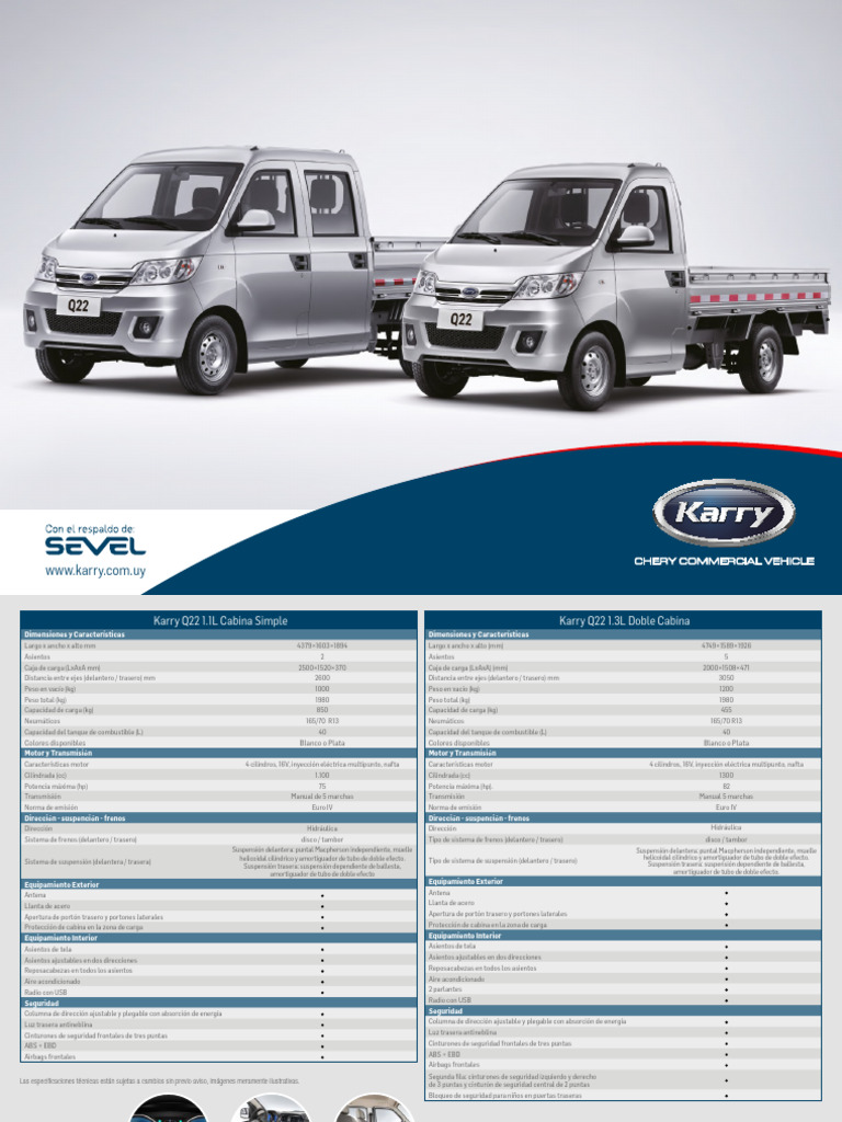 Ficha Karry Pick Up Min | PDF | Inyección de combustible | Tecnología de vehículos