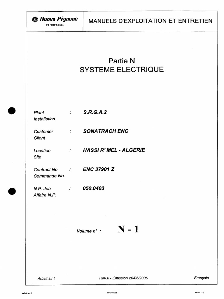 Vol N-1 (Systeme Electrique) | PDF
