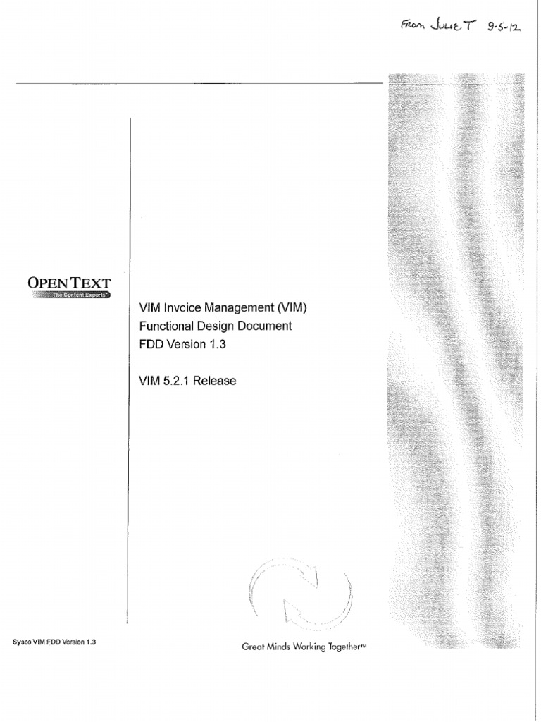 VIM - Functional Design | PDF