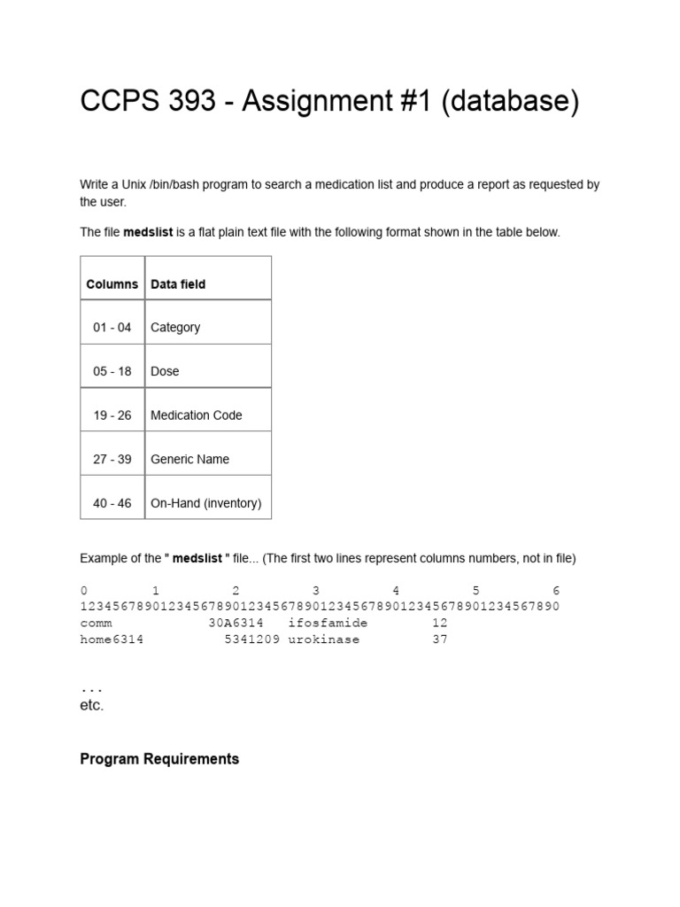 Unix Medication Code Search Script | PDF | Computer Program | Programming