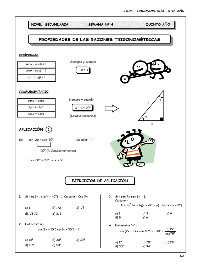 Guia 4 - Propiedades de Las Razones Trigonométricas | PDF
