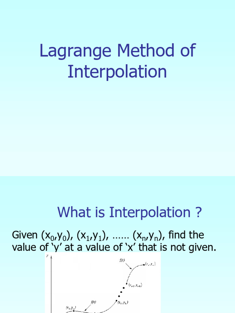 Week 11 Lecture 21 (Lagrange Interpolation) | PDF | Interpolation | Mathematics Of Computing