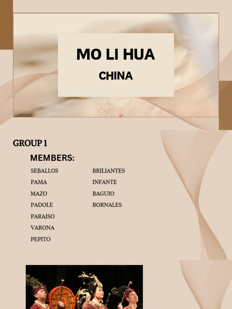 Instruments in "Mo Li Hua" Performance | PDF | Musical Instruments ...