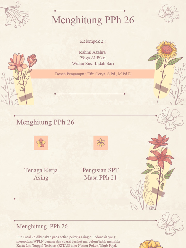 Menghitung PPH 26 | PDF | Bisnis | Hukum