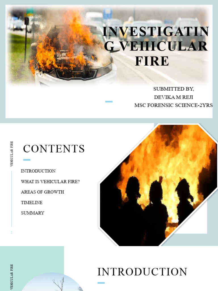 Investigating Vehicular Fire | PDF | Fires | Vehicles