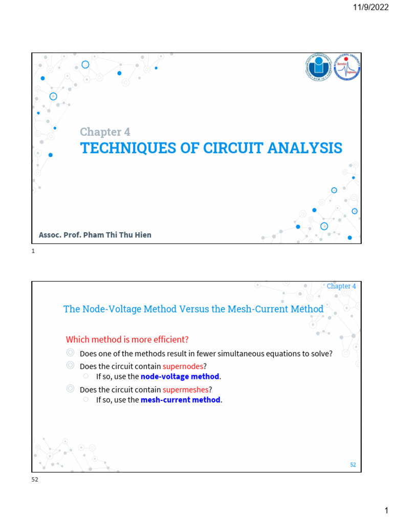 Principles of EE1 - Chapter 4 - 3 - Techniques of Circuit Analysis ...