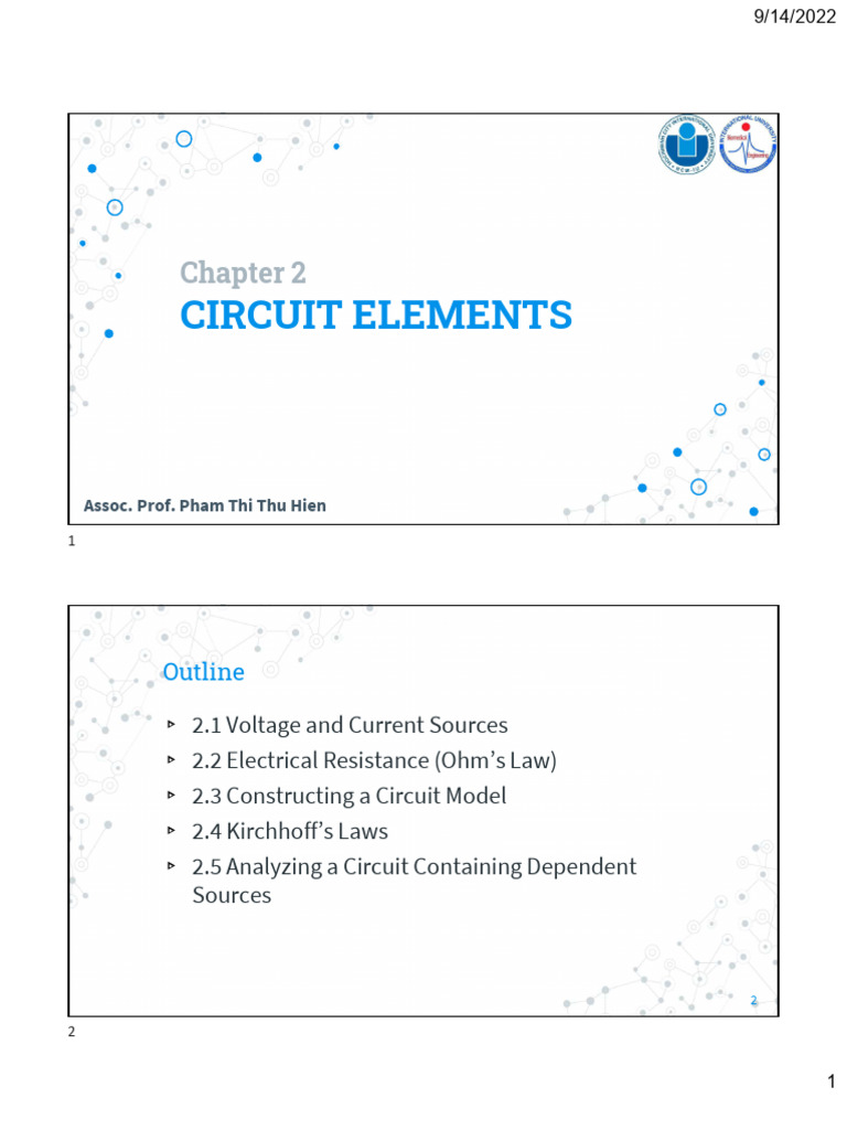 Principles of EE1 - Chapter 2 - Circuit Elements | Download Free PDF | Electrical Network ...