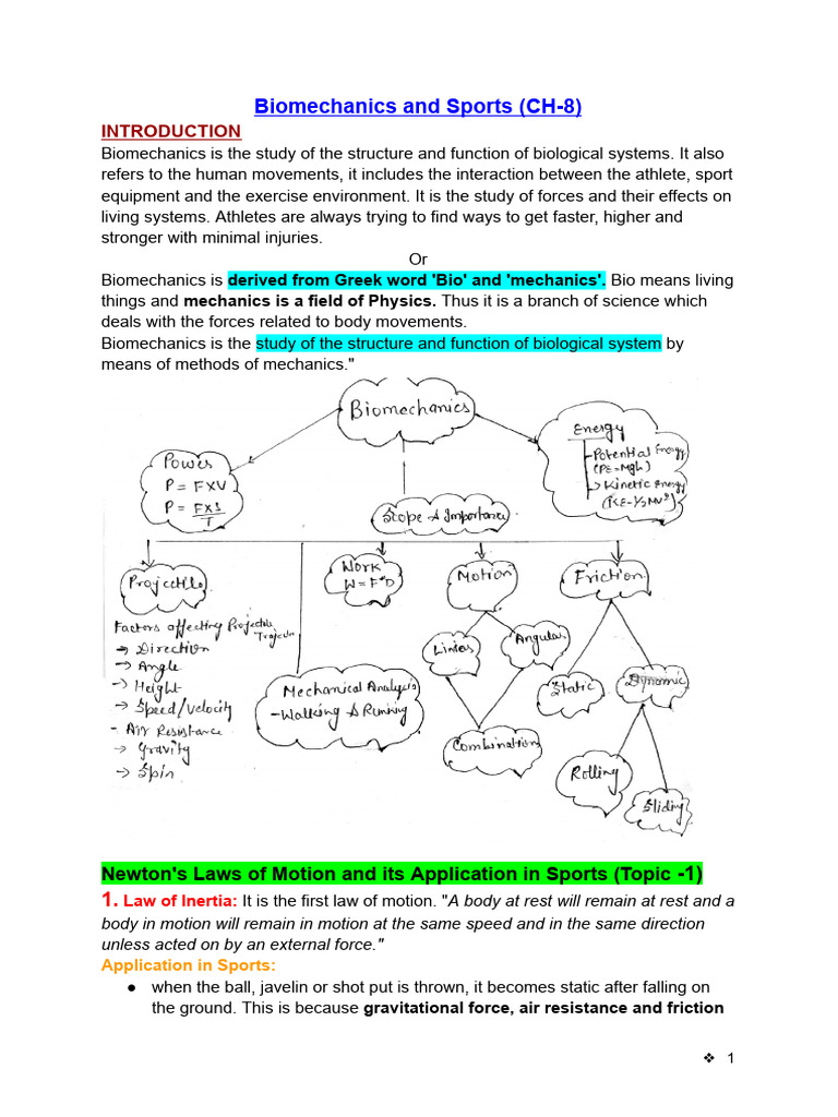 Understanding Biomechanics in Sports | PDF | Force | Friction