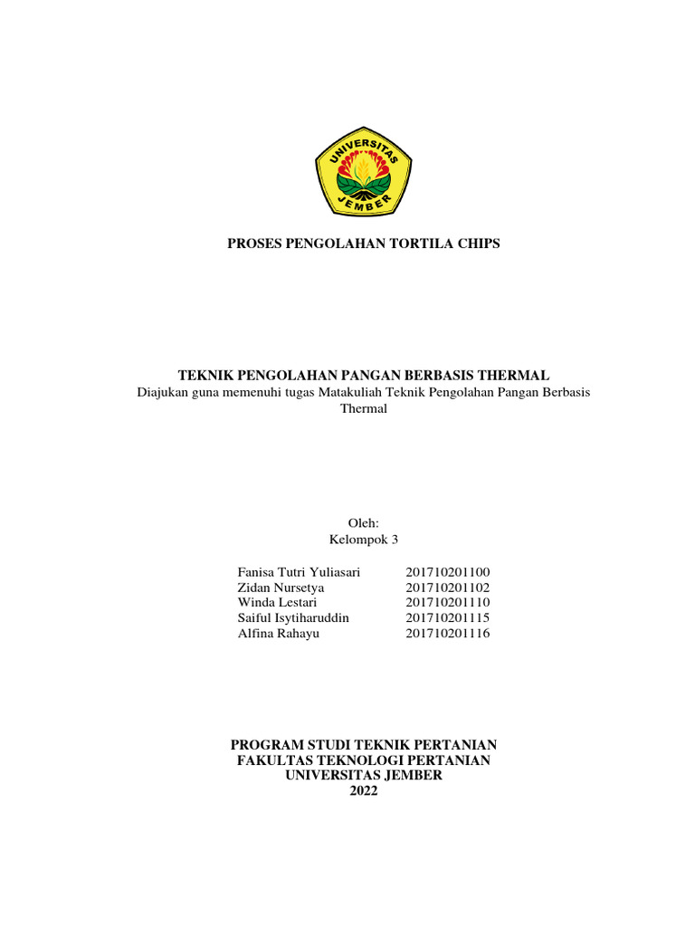 REVISI-A3 - Laprak Tortila Chips | PDF | Kesehatan Holistik | Sains & Matematika