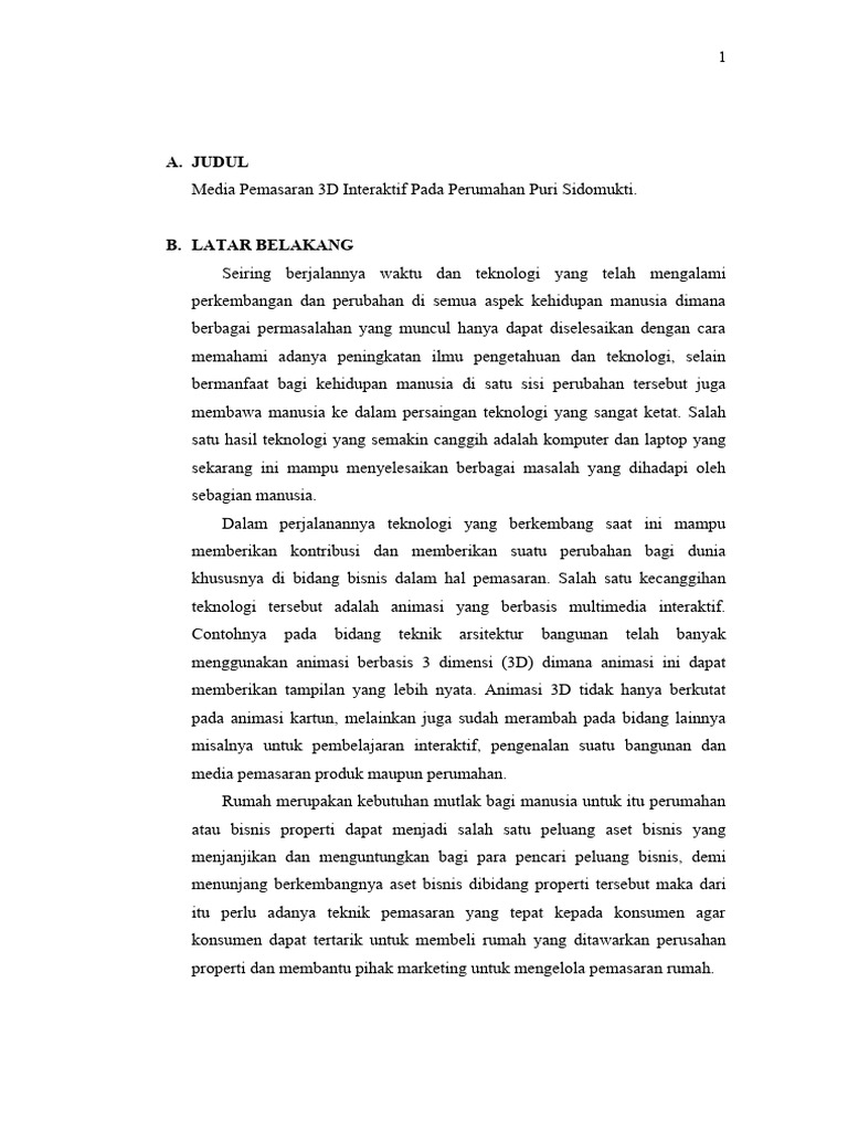 Proposal Nanda (Word 2010) | PDF