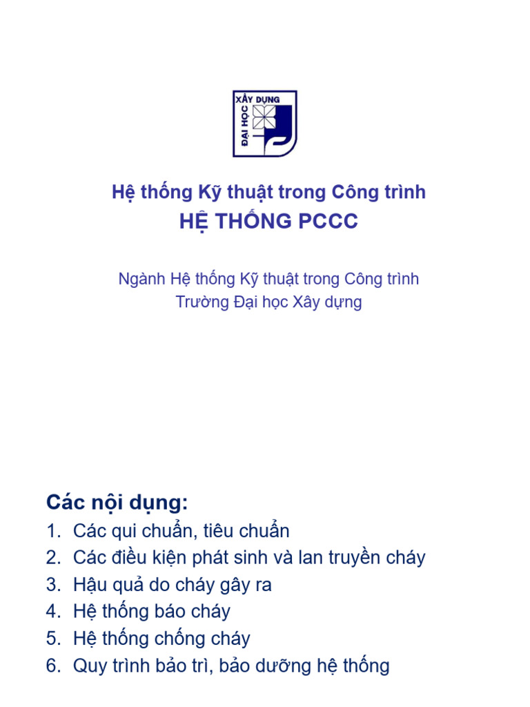 - Hệ thống PCCC - TTCB | PDF