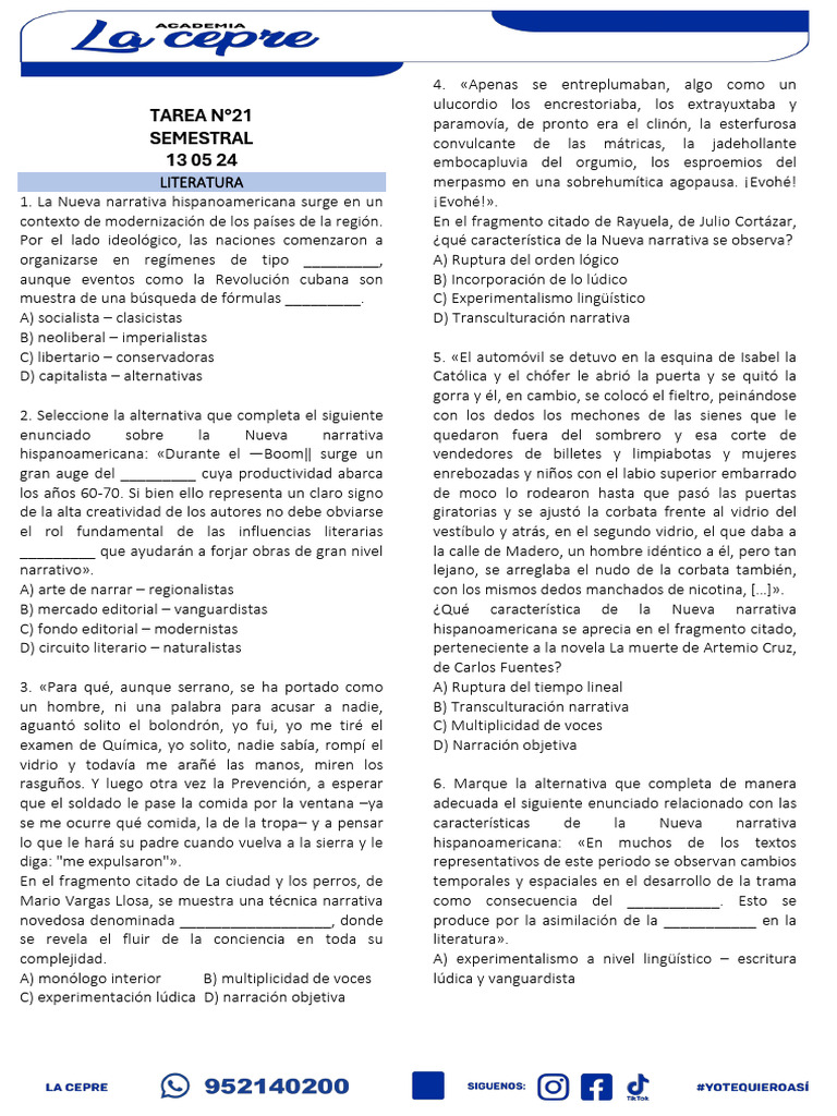 TAREA N° 21 SEMESTRAL | PDF