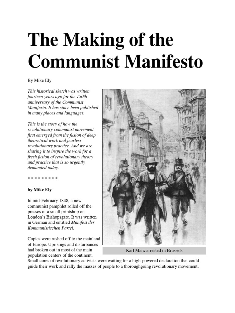 The Making of The Communist Manifesto | PDF | Communism | The Communist ...