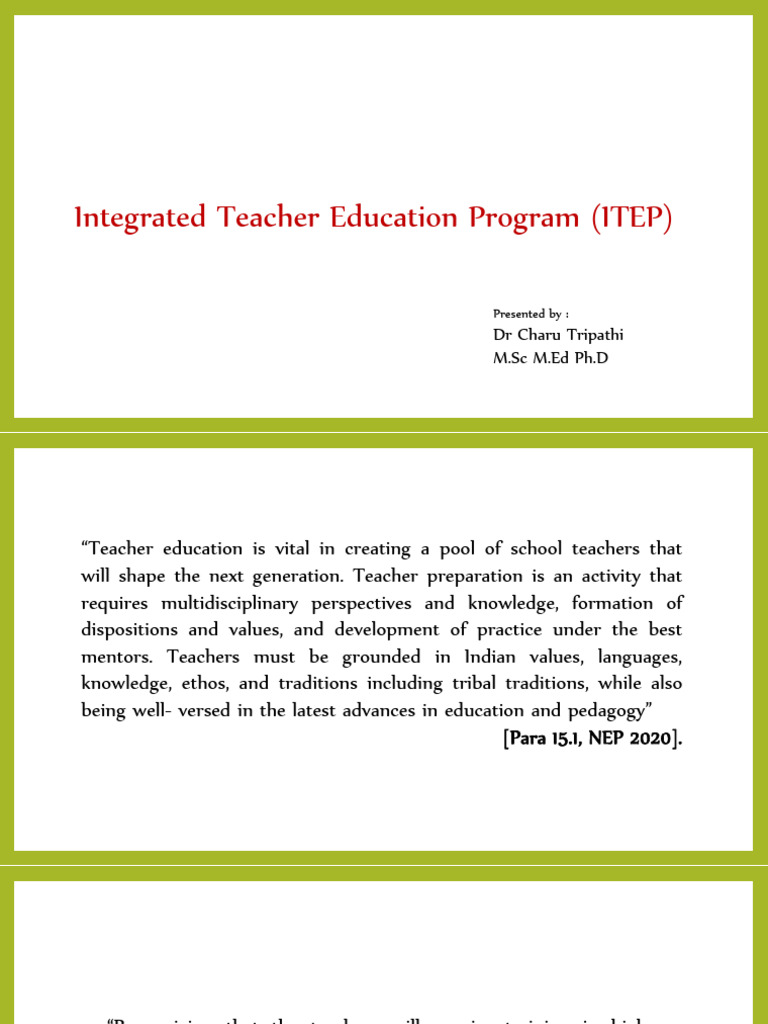 Integrated Teacher Education Program | PDF | Academic Degree | University And College Admission