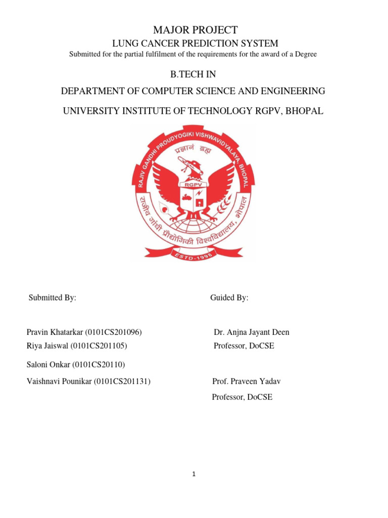 Lung Cancer Prediction Project Pdf Personalized Medicine Ct Scan