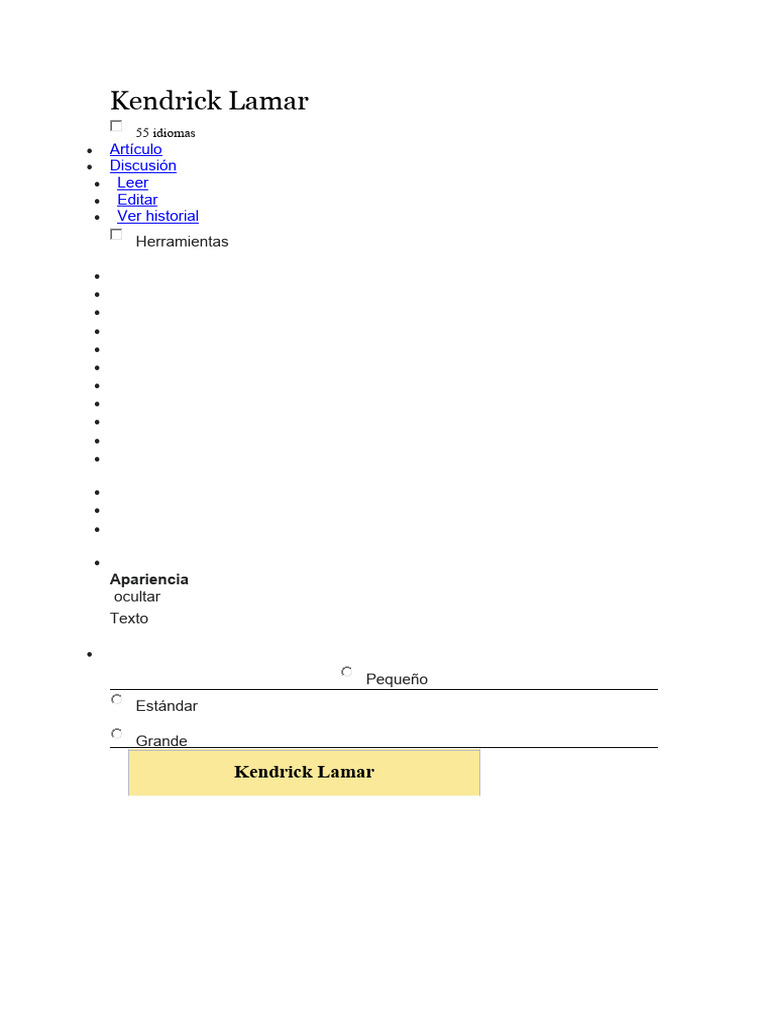 Kendrick Lamar | PDF | Grabación de sonido | Musica Popular
