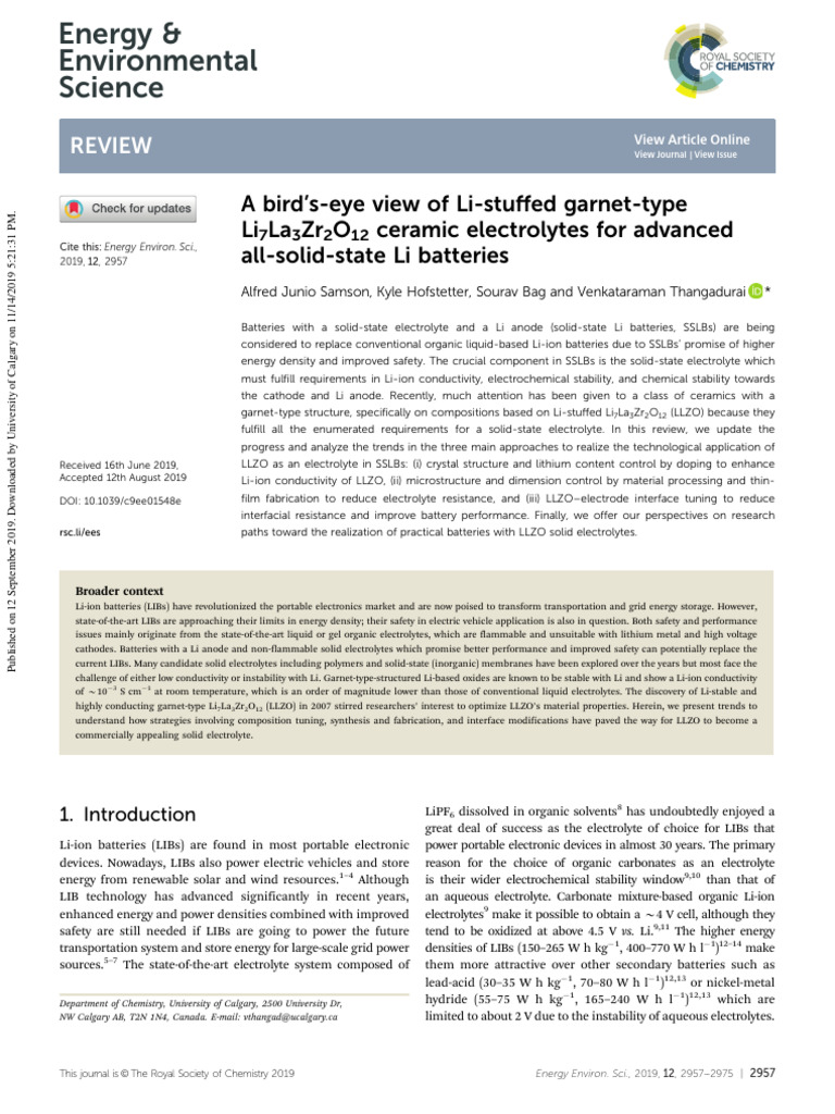 EES | PDF | Lithium Ion Battery | Physical Sciences