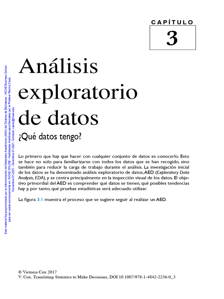ESP - Chapter 3 - Exploratory Data Analysis What Data Do I Have (Cox, V) | PDF | Histograma ...