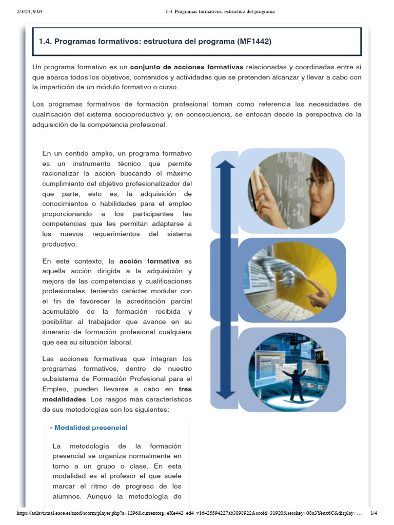 Estructura Del Programa Formativo | PDF | Modificación de ...