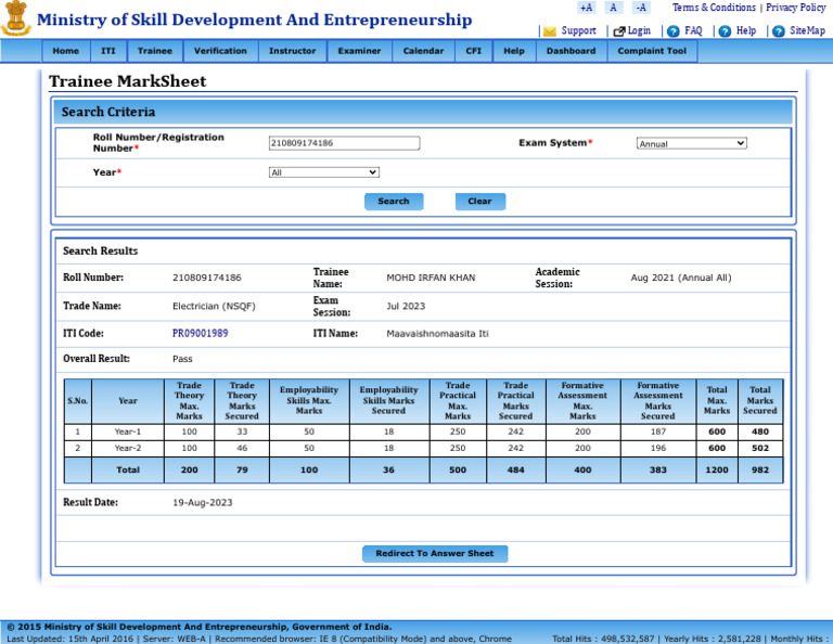 Marksheet Verification IRFAN 1 | PDF | Computing