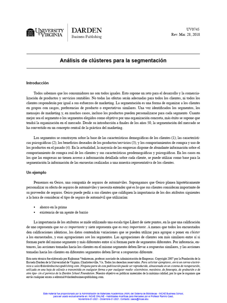 ESP - Cluster Analysis For Segmentation | PDF | Grupo de computadoras ...