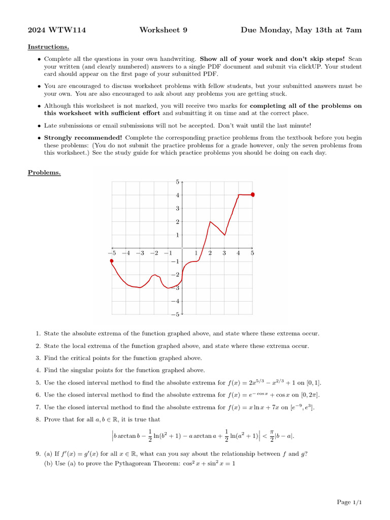 Worksheet 9 | PDF