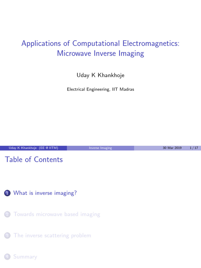Application of CEM | PDF | Inverse Problem | Medical Imaging