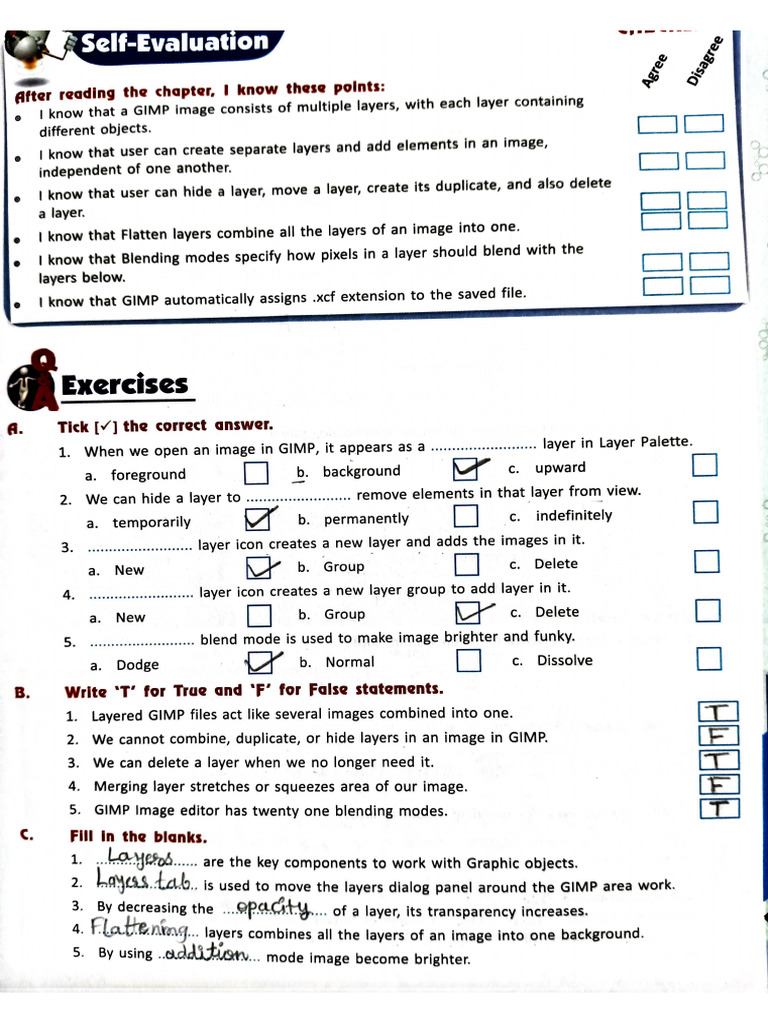 Std-7-ch-3-GIMP - Working With Layers | PDF